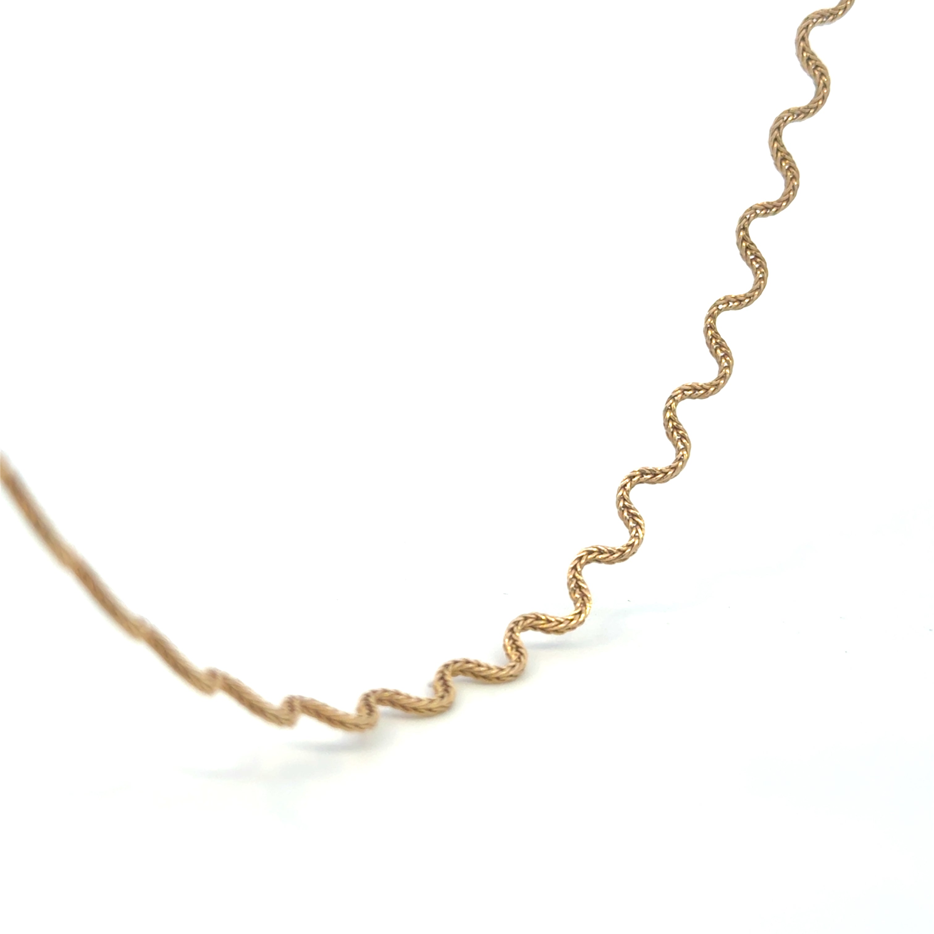 14-karat yellow gold wavy link necklace – Dear Sonny